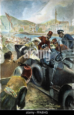 Assassination of Archduke Franz Ferdinand of Austria in Sarajevo. This ...
