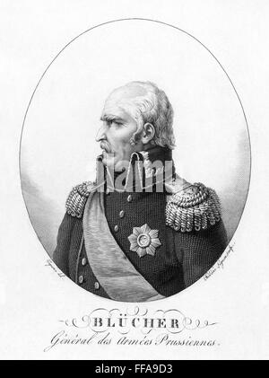 GEBHARD L. von BLUCHER /n(1742-1819). Prussian field marshal. Oil on ...