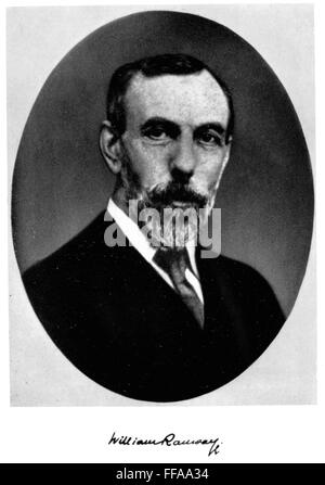 William Ramsay (1852-1916) Scottish chemist. With Rayleigh discovered ...