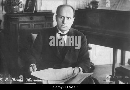 BENITO MUSSOLINI /n(1883-1945). Italian political leader. Mussolini as ...