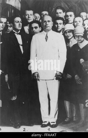 BENITO MUSSOLINI (1883-1945). /nItalian dictator. Mussolini on crutches ...