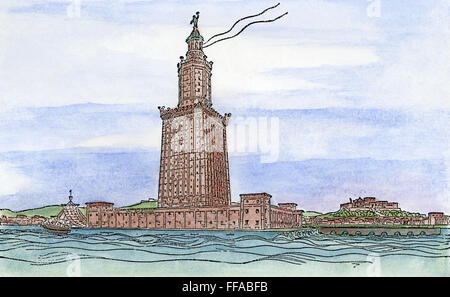 ALEXANDRIA LIGHTHOUSE. /nThe lighthouse Pharos in Egypt, built by ...