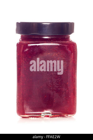 Jar of Rasberry Jam Cut Out on White Stock Photo - Alamy