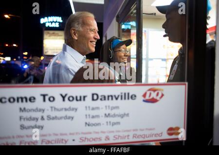 President Joe Biden stops outside of York High School and talks to the ...