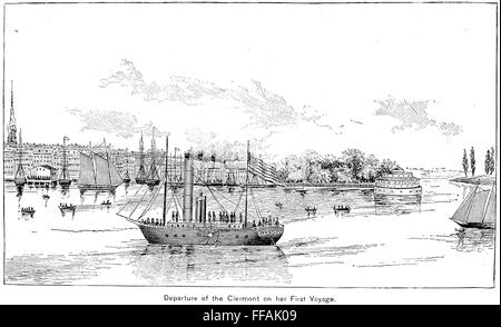 ROBERT FULTON'S CLERMONT. /nRobert Fulton's steamboat, 'Clermont ...