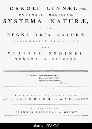 Carl Linnaeus, Swedish Botanist, Father of Modern Taxonomy Stock Photo ...