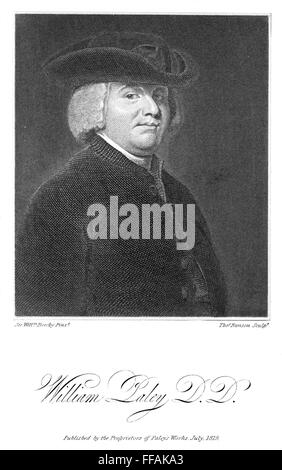 WILLIAM PALEY (1743-1805). /nEnglish theologian and utilitarian ...