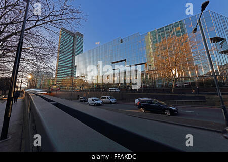 Euston Towers and a large glass fronted building reflecting the Post ...