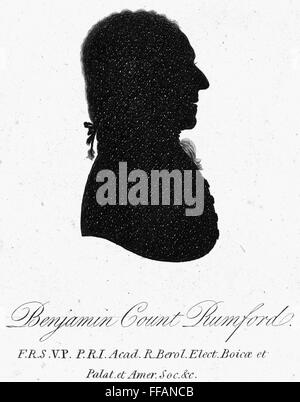 BENJAMIN THOMPSON /n(1753-1814). Count Rumford. American physicist ...
