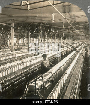 Women working in a textile mill in the Vosges region (France) Engraving ...