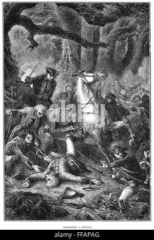French and Indian War, Braddock's Defeat, 1755 Stock Photo - Alamy
