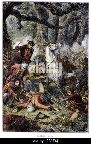 French and Indian War, Braddock's Defeat, 1755 Stock Photo - Alamy