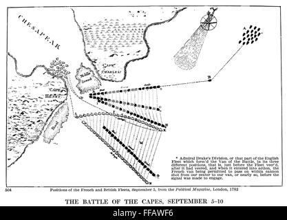 BATTLE OF VIRGINIA CAPES. /nBattle of Virginia Capes between the French ...