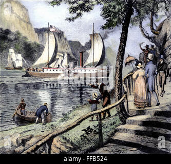 ROBERT FULTON'S CLERMONT. /nRobert Fulton's steamboat, 'Clermont ...