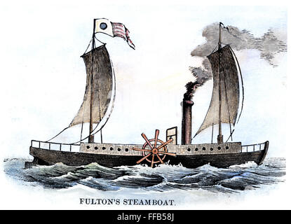 ROBERT FULTON'S CLERMONT. /nRobert Fulton's steamboat, 'Clermont ...