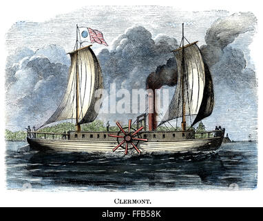 ROBERT FULTON'S CLERMONT. /nRobert Fulton's steamboat, 'Clermont ...