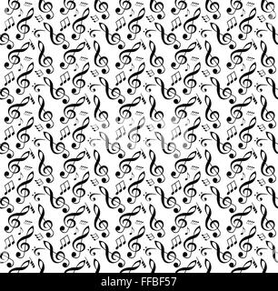 seamless pattern with music notes - vector background Stock Vector ...
