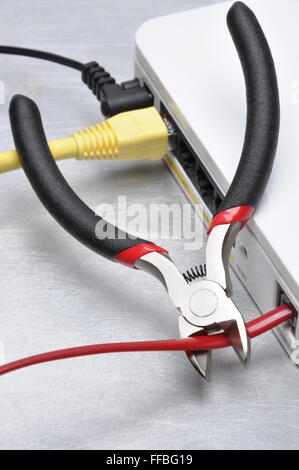 Limitation and cutting off access to the internet Stock Photo - Alamy