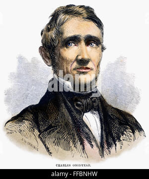 CHARLES GOODYEAR /n(1800-1860). Charles Goodyear developing his ...