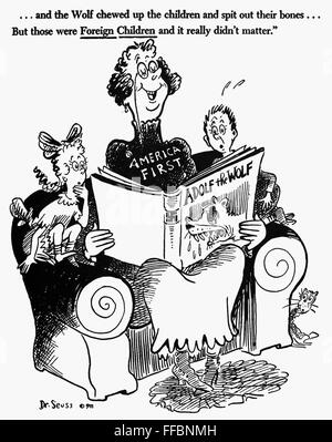 CARTOON: WORLD WAR II. /n'He Never Knew What Him.' American cartoon by ...