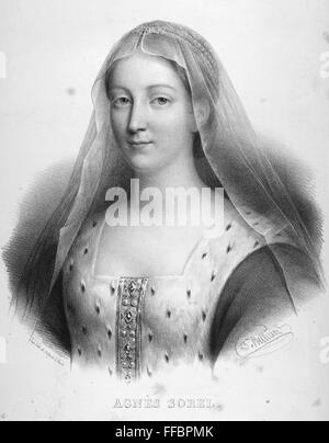 AGNES SOREL (1422-1450). /nMistress of Charles VII of France. Engraving ...