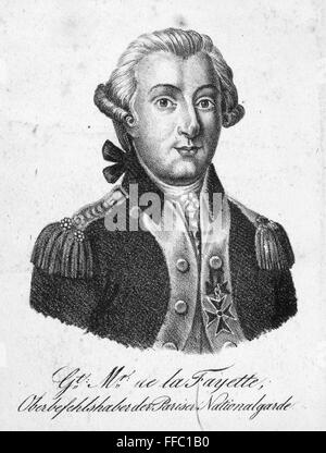 Portrait of the Marquis de Lafayette, Commander General of the Parisian ...