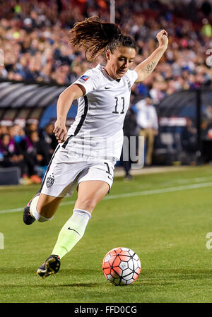 USA Defender Ali Krueger (11) with the ball during the 2016 CONCACAF ...