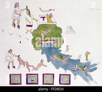 MEXICO: SPANISH CONQUEST. /nSpanish soldier on horseback, with other ...