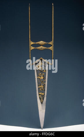 INDIAN DAGGER. /nA 'qatar,' an Indian dagger with long double handles ...
