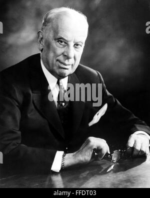 Alfred P. Sloan 1875-1966 chairman of General Motors covered his face ...
