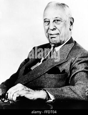 Alfred P. Sloan 1875-1966 chairman of General Motors covered his face ...