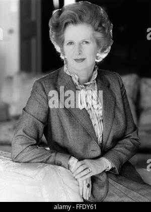MARGARET THATCHER /n(1925-2013). English politician. Receiving the ...