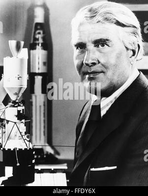 WERNHER von BRAUN/n(1912-1977). German rocket engineer. Photographed ...