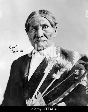 GERONIMO (1829-1909). /nAmerican Apache leader. Photographed, 1905 ...