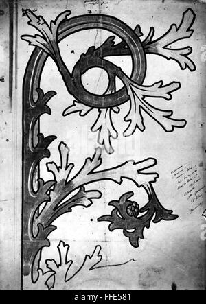 EUGENE VIOLLET-LE-DUC /n(1814-1879). French architect. Drawing for a ...