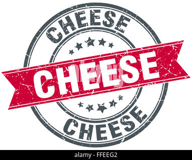 cheese red grunge round vintage rubber stamp Stock Photo - Alamy