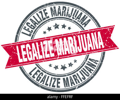 legalize marijuana red round grunge stamp on white Stock Photo - Alamy