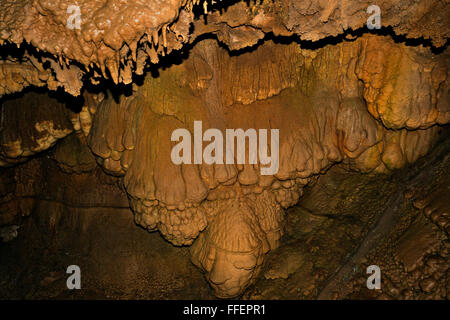 CALIFORNIA - Limestone flowstone, fluted columns and stalactites in the ...