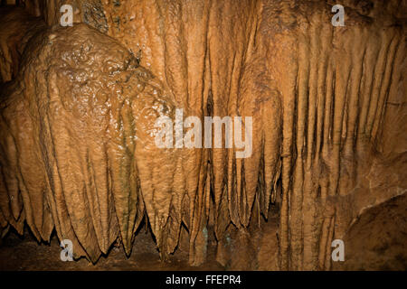 CALIFORNIA - Limestone flowstone, fluted columns and stalactites in the ...
