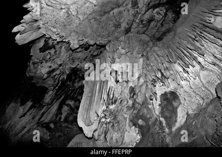 CALIFORNIA - Limestone flowstone, fluted columns and stalactites in the ...