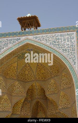 Iwan, a vaulted open room in Jameh Mosque, Isfahan, Iran Stock Photo ...