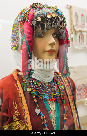 Woman in traditional Turkish dress, museum exposition, Edirne, Edirne ...