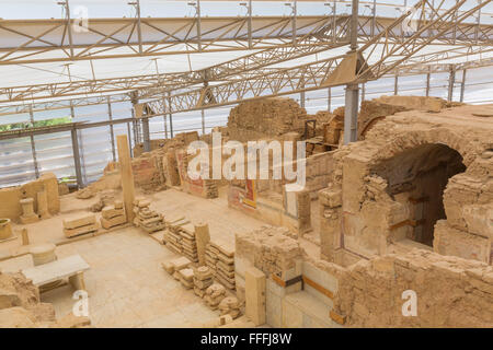 Turkey, Ephesus, Terrace Houses. Ancient Roman villas once inhabited by ...