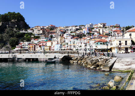 Parga Town promenade is a mishmash of shops, restaurants and bars along ...