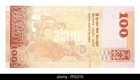 Banknotes 100 Sri Lankan Rupees, front and back, Sri Lanca Stock Photo ...