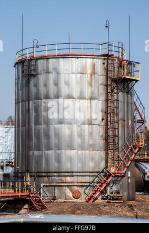 an old and rusted tank for oil Stock Photo - Alamy