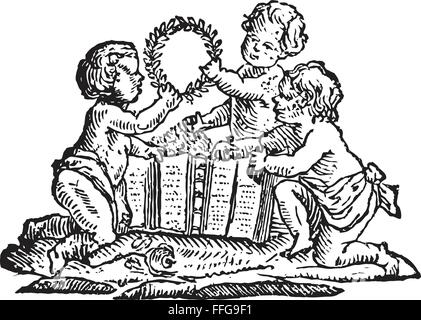 Putti, illustration from book dated 1910 Stock Vector Image & Art - Alamy