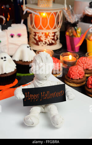 Tasty cookies for Halloween celebration in a shop window Stock Photo ...