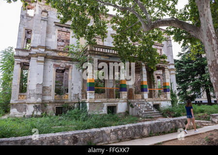 Abandoned building, detroyed during Bosnian War at Bulevar Street in ...