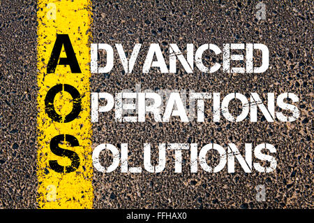 Concept image of Business Acronym AOS Advanced Operations Solutions ...